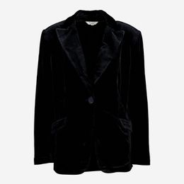 Schwarzer Blazer mit Spitzkragen