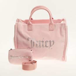 Juicy Couture Rosafarbene Iris Henkeltasche aus Velours