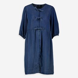 Dunkelblaues Midikleid aus Denim