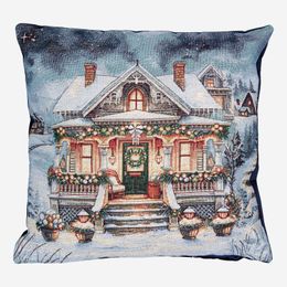 Mehrfarbiges Weihnachtskissen 44x44cm