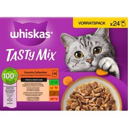 whiskas Nassfutter Katze Country Collection in Sauce, Tasty Mix Multipack (24x85 g)