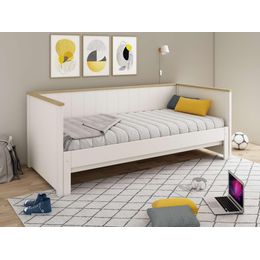 Daybett OTTO HOME, B:100cm H:77cm L:209cm, wei&szlig;, Daybetten, ""REIGNY ", Kinderbett, G&auml;stebett, zwei Schlafpl&auml;tze", Massivholz, Lammellen - Design,