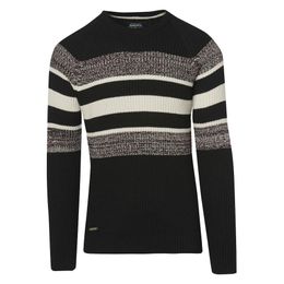 KOROSHI Pullover Herren Gr&ouml;&szlig;e L mokka / schwarz / wei&szlig;