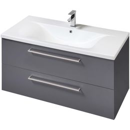 Waschtisch Welltime, B:100cm H:59cm T:45cm, grau, Badezimmer, Waschtische, "Torino", Breite 100 cm