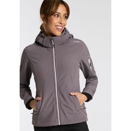 CMP Damen Softshelljacke "WOMAN JACKET ZIP HOOD", orange, Gr. 50, Obermaterial: 90% Polyester, 10% Elasthan, Jacken, W&auml;rmend & wind- &