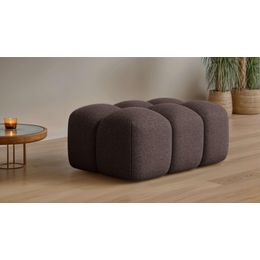 Polsterhocker OTTO HOME, B:90cm H:44cm T:60cm, braun, 100% Polyester, Hocker, "KALLIE Sitzhocker, Bubble-Optik, Ma&szlig;e B/T/H: 90/60/44 cm", moderne