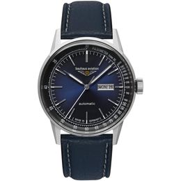 BAUHAUS Damen Automatikuhr "G38 Automatic", blau, Armbanduhren, Armbanduhr, Herrenuhr, Made in Germany, Mechanische Uhr, Lederarmband