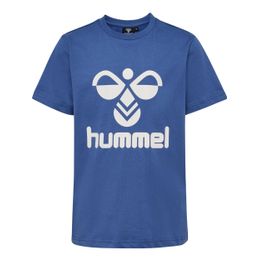 Hummel M&auml;dchen T-Shirt "hmlTRES T-SHIRT S/S", blau, Gr. 128, Jersey, Obermaterial: 100% Baumwolle, Shirts, f&uuml;r Kinder