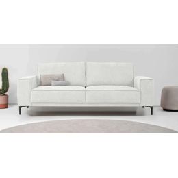 3-Sitzer OTTO HOME, B:224cm H:85cm T:83cm, beige, 100% Polyester, Sofas, "OLAND, B: 224 cm - Skandi-Design", 224 cm, Wellenunterfederung,