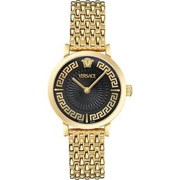 Versace Damen Quarzuhr "GRECA FORTUNA", gold, Armbanduhren, Armbanduhr, Damenuhr, Swiss Made, Edelstahlarmband, analog