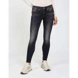 Gang Damen Skinny-fit-Jeans "94FAITH CROPPED"authentic athra wash, Gr. 32, Denim/Jeans, Obermaterial: 98% Baumwolle, 2% Elasthan, Jeans, mit