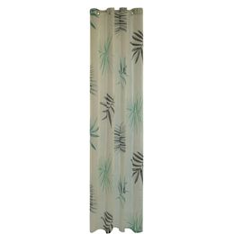 Gardine HOMING, B:140cm H:245cm, gr&uuml;n, Polyester, Wohnzimmer, Gardinen, "Jane", floral, Blumen, transparent, Wohnzimmer, Schlafzimmer