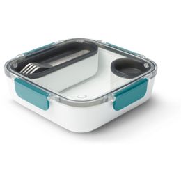 BLACK+BLUM Lunchbox, B:20cm H:6cm, blau, Lebensmittelaufbewahrungsbeh&auml;lter, inklusive Innenbeh&auml;lter und Saucenbecher, 1000 ml