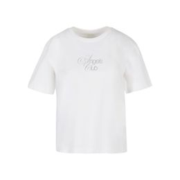 MISS TEE Damen T-Shirt "Miss Tee Angels Club Tee"wei&szlig;, Gr. XS, bedruckt, 100% Baumwolle, Shirts