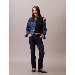 Damen Skinny-fit-Jeans "MID RISE SLIM", blau, Gr. 34, Calvin Klein Jeans, unifarben, Denim/Jeans, Obermaterial: 98% Baumwolle, 2% Elasthan, Jeans,