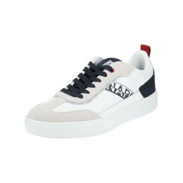 Napapijri Herren Sneaker "Napapijri Sneaker Leder/Textil", Gr. 40weiß, navy, Leder, Textil, Schuhe