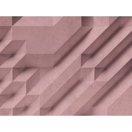 Livingwalls LIVING WALLS Fototapete "The Wall", B/L: 4mm x 3mm, Rollen:, rosa, Schlafzimmer, Tapeten, Fototapete Geometrisch Tapete 3D Tapeten Wohnzimmer