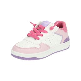 Geox M&auml;dchen Sneaker "Geox Sneaker Lederimitat/Textil", Gr. 29wei&szlig;, pink, Lederimitat, Textil, Schuhe