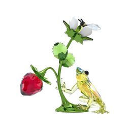 Swarovski Dekofigur "Kristallfigur Sammelfigur Idyllia Frosch", B/H/T: 5,4cm x 8,3cm, bunt, Metall, Swarovski Kristall, B:5,4cm H:8,3cm, Dekofiguren,