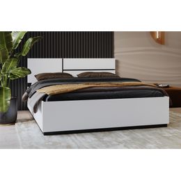 Bett OTTO HOME, B:164cm H:91cm L:205cm, weiß, Betten, "Cross, moderner Bettrahmen", Doppelbett in zwei Grössen, stabiles Bettgestell