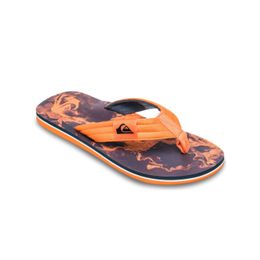 Quiksilver Herren Sandale "Molokai Layback", Gr. 7india ink thermostamp, Obermaterial: Textil (Baumwolle), Futter: Textil, Au&szlig;ensohle: Schwammgummi,
