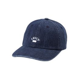 Levi's LEVI'S Damen Baseball Cap "LAZY GIRL LOGO CAP", blau, unifarben, Baumwolle, Caps, mit Markenlogo Stickerei