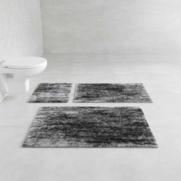 Badematte Grund, H:27mm, grau, Polyester, Badematten, "Elysia", LUXURYSOFT-Flor, ultraweich & angenehm warm, 5 Jahre Garantie