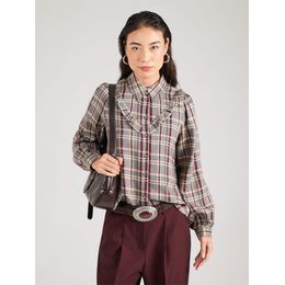 Only Bluse 'ONLEVIA CHECK' Damen Gr&ouml;&szlig;e M anthrazit / rostrot / wei&szlig;
