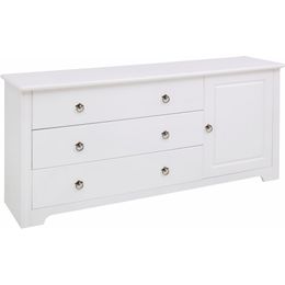 Kombikommode OTTO HOME, B:152cm H:68cm T:38cm, wei&szlig;, Schlafzimmer, Sideboards, "Hugo", aus massiver Kiefer, Breite 152 cm
