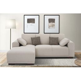 Ecksofa Home Affaire, B:234cm H:85cm T:162cm, beige, 100% Polyester, Wohnzimmer, Sofas, "BORNHOLM L-Form, B: 234 cm - OTTO. Verl&auml;ssliche Qualit&auml;t.",