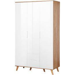 Kleiderschrank OTTO HOME, B:120cm H:203cm T:52cm, weiß, FSC-zertifizierter Holzwerkstoff, Schlafzimmer, Schränke, "Lund Schlafzimmerschrank
