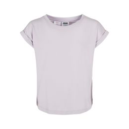 Urban Classics Mädchen T-Shirt "Urban Classics Damen Girls Organic Extended Shoulder Tee"softlila, Gr. 134, unifarben, 100% Baumwolle, Shirts
