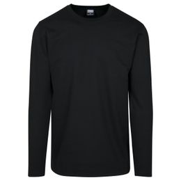 T-Shirt Urban Classics "Urban Classics Herren Stretch Terry Longsleeve", Damen, Gr. XL, schwarz, 95% Baumwolle, 5% Elasthan, unifarben, normal, Rundhals, Shirts T-Shirt