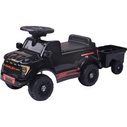Jamara Kinder Rutscherauto "Shelby Ford F-150 Raptor mit Anhänger"schwarz, Kunststoff, B:26,6cm H:32,8cm T:80,1cm, Rutschautos, mit Soundeffekten
