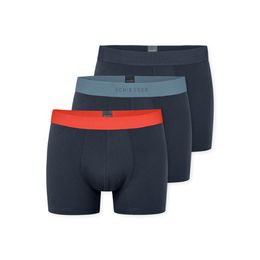 Schiesser Herren Boxershorts "95/5 Multipacks", Gr. 5, bunt, Single Jersey, Obermaterial: 95% Baumwolle, 5% Elasthan, unifarben mit Farbeinsatz,