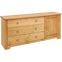 Kombikommode OTTO HOME, B:152cm H:68cm T:38cm, beige, Schlafzimmer, Sideboards, "Hugo", aus massiver Kiefer, Breite 152 cm