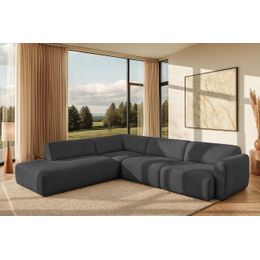 Ecksofa Home Affaire, B:310cm H:72cm T:250cm, grau, 100% PES, Wohnzimmer, Sofas, "Myrland Wohnlandschaft", Breite 241 cm, Chenille, Easy Clean Stoff,