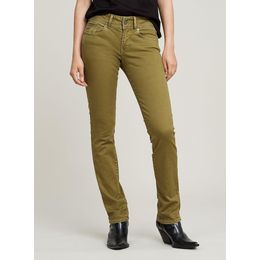 G-Star Raw G-STAR Damen Chinohose "Midge Slim Straight Chino"ensis grün gd, Gr. 26, Obermaterial: 97% Baumwolle, 3% Elasthan, Hosen