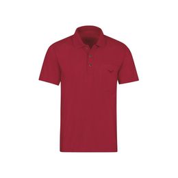 TRIGEMA Herren Poloshirt "TRIGEMA Poloshirt aus Single-Jersey", rot, Basic, Gr. XXL, 100% Baumwolle, Shirts