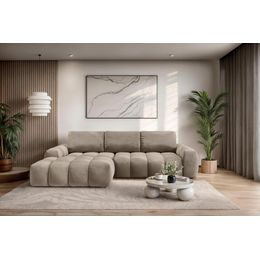 Ecksofa OTTO HOME, B:270cm H:84cm T:166,5cm, beige, 100% Polyester, Wohnzimmer, Sofas, "AZITA L-Form, 270 cm - OTTO. Verl&auml;ssliche Qualit&auml;t.",