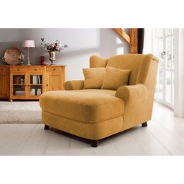 XXL-Sessel Home Affaire, B:120cm H:101cm T:142cm, gelb, Luxus-Microfaser (90% Polyester/10% Polyamid), Sessel, "Oase, B: 120 cm, Sitzhöhe: 50 cm -