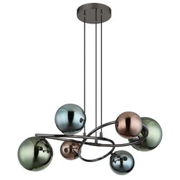 Globo LIGHTING LED-Hängeleuchte "RIHA", 1 Stk., grau, Leuchten, Hängelampe, Glas, Wohnzimmer, Esszimmer