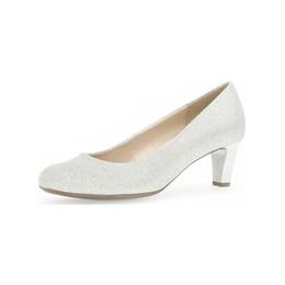 Gabor Damen Pumps "Gabor Pumps Lederimitat", Gr. 38, silber, Lederimitat, Schuhe