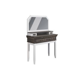 Schminktisch OTTO HOME, B:96cm H:136cm T:39cm, grau, Tische, "Vinales, Konsole f&uuml;r den Flur", Aus massiver Kiefer, mit Fr&auml;sungen
