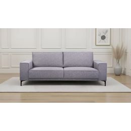 3-Sitzer OTTO HOME, B:224cm H:85cm T:83cm, grau, 100% Polyester, Sofas, "OLAND, B: 224 cm - Skandi-Design", 224 cm, Wellenunterfederung,