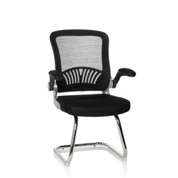 hjh OFFICE Freischwinger FLYER PRO V Stoff / Netzstoff mit Armlehnen