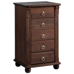 Schubkastenkommode OTTO HOME, B:44cm H:75cm T:38cm, braun, Sideboards, "Tessin", Schminkkommode mit Spiegel, aus massiver Kiefer, FSC-zertifiziert