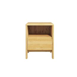 Nachttisch OTTO HOME, B:44cm H:54cm T:34cm, beige, Schlafzimmer, Tische, "Luven", aus massiver Kiefer, mit 1 Schublade, Breite 44 cm