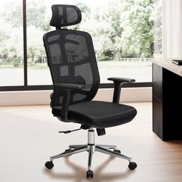 B&uuml;rostuhl FineBuy Schreibtischstuhl Mesh Schwarz Drehstuhl Ergonomisch 120 kg