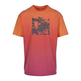 T-Shirt Just Rhyse "Just Rhyse Herren Just Rhyse NewburnSun T-Shirt", Damen, Gr. XL, orange, 65% Baumwolle, 35% Polyester, bedruckt, oversize, Rundhals, Shirts T-Shirt